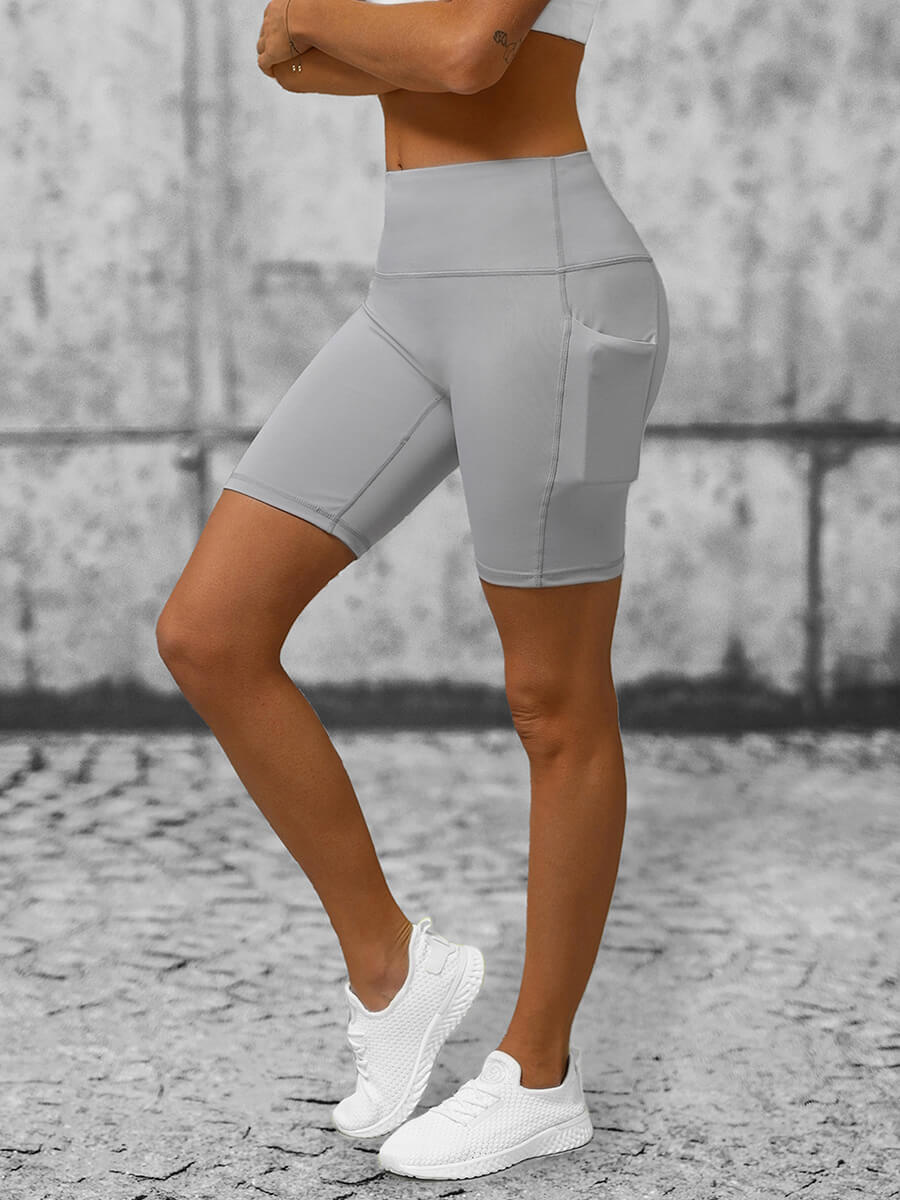 Krátké sedé dámské legíny OZONEE O/YY9232A | OZONEE.CZ