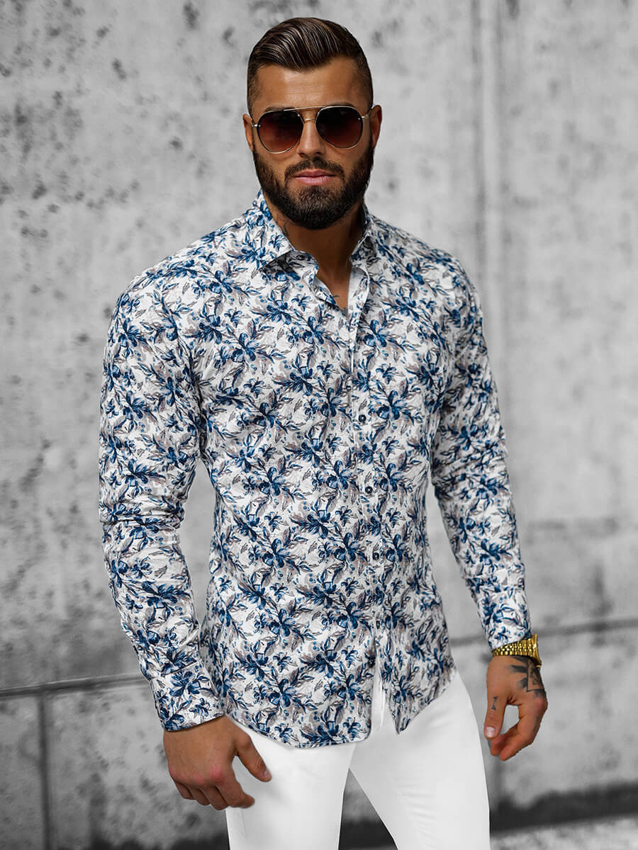 Pánská Košile Barevná OZONEE O/V20 | OZONEE.CZ