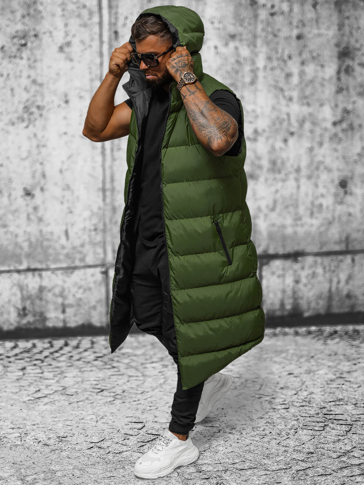 Pánská Vesta Zelené OZONEE O/M3203Z | OZONEE.CZ