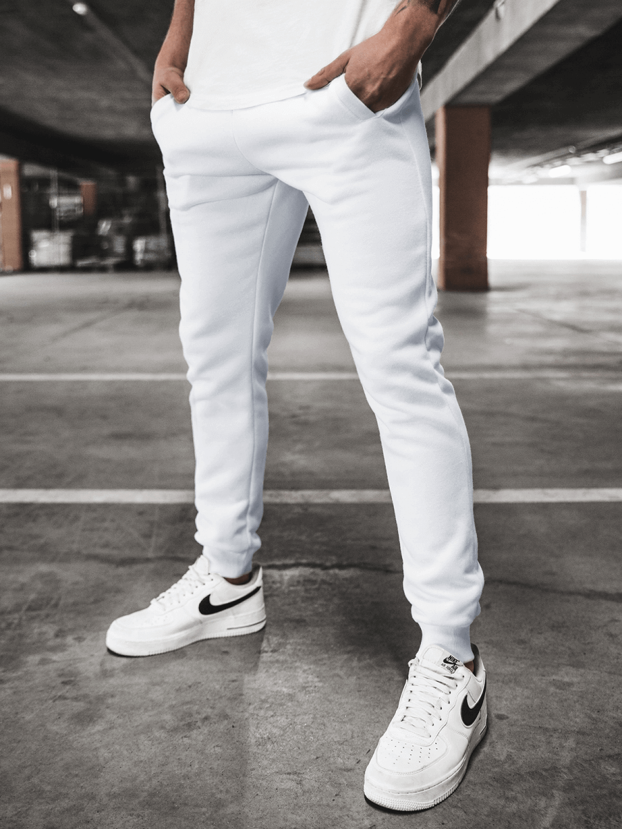 Pánské Tepláky Bílé OZONEE JS/XW01 | OZONEE.CZ